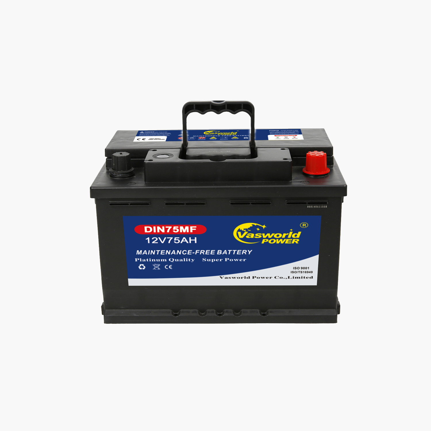 DIN75MF 12V 75AH Car Battery - Vasworld Power