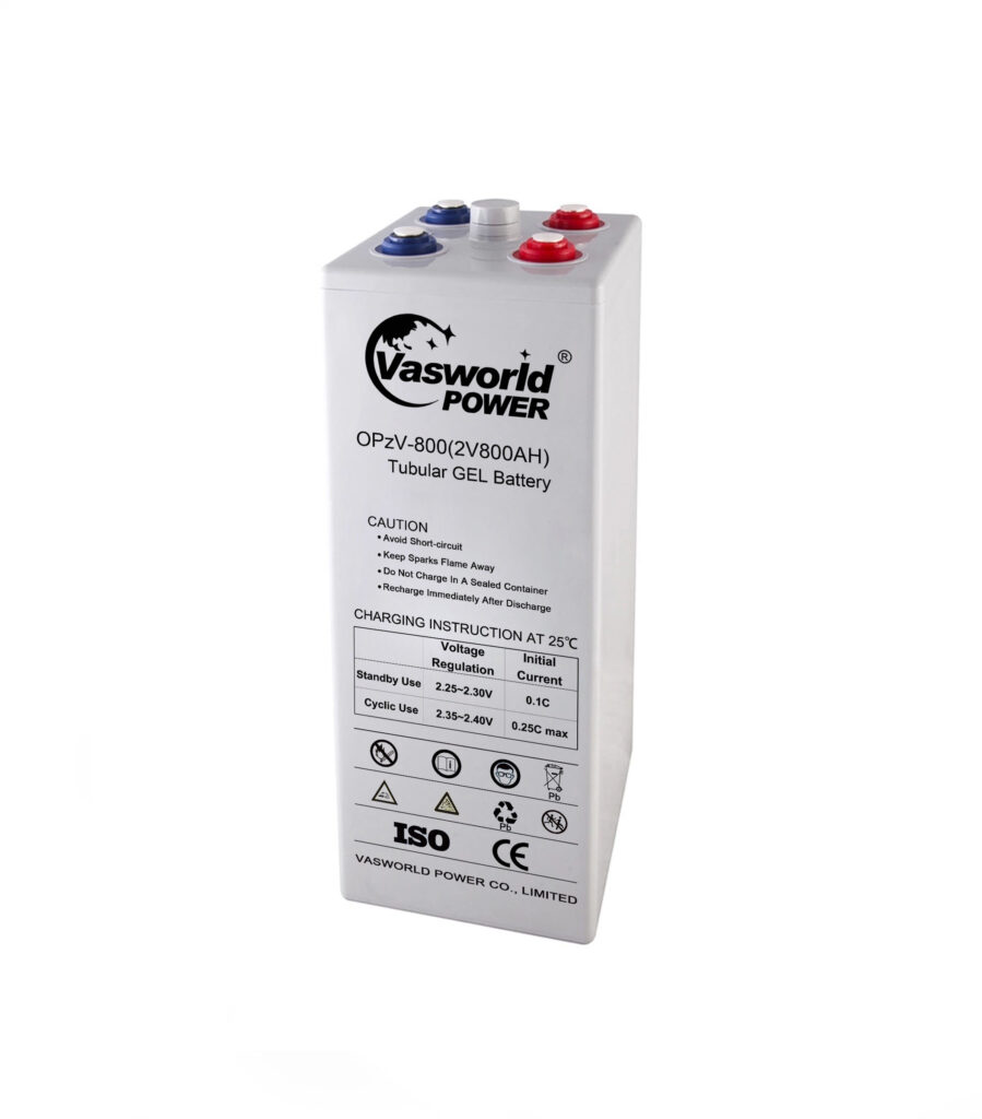 2V 800ah Gel Opzv VRLA Lead Acid Batteries - Vasworld Power